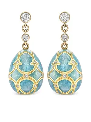 Faberge Heritage 18kt Yellow Diamond Drop Earrings - Gold