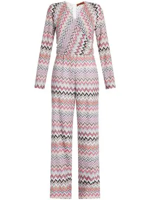 Missoni Zig Zag-pattern Jumpsuit - Pink