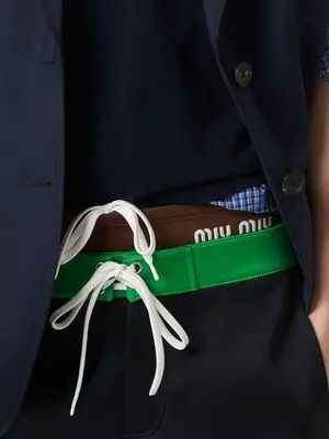 Miu Miu Logo-print Bikini Bottom - Brown