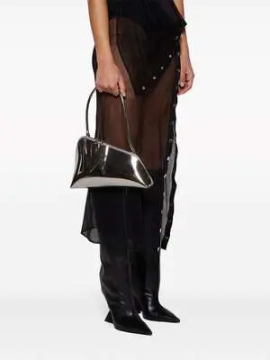 Attico Faux-leather Shoulder Bag - Silver