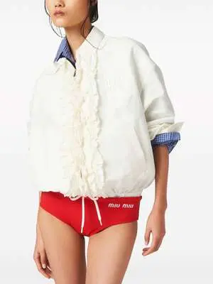 Miu Miu Logo-print Bikini Bottom - Red