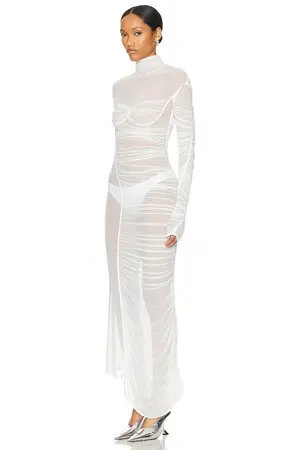 MUGLER Mesh Long Dress