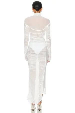 MUGLER Mesh Long Dress