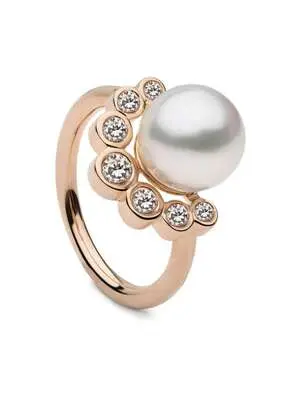AUTORE MODA Brea Pearl And Diamond Ring - Pink