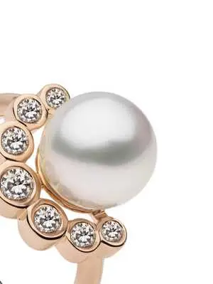 AUTORE MODA Brea Pearl And Diamond Ring - Pink