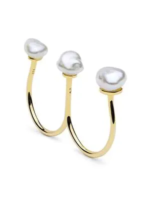 AUTORE MODA 9kt Yellow Keshi Pearl Ring - Gold