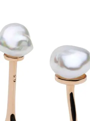 AUTORE MODA 9kt Rose Gold Sophia Pearl Ring - Pink