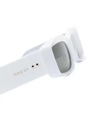 Gucci Rectangle-frame Sunglasses - Blue
