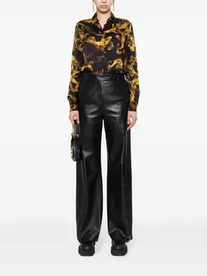 Versace Watercolour Couture-print Shirt - Black