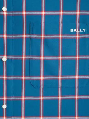 Bally Logo-embroidered Plaid Shirt