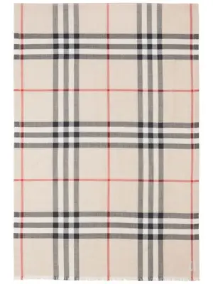 Burberry Vintage Check Wool-blend Scarf - Neutrals