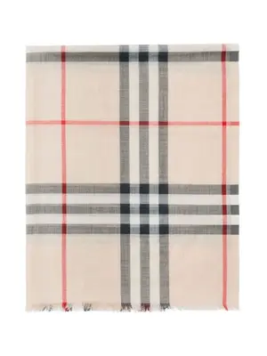 Burberry Wide Check Woven Scarf - Neutrals
