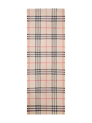 Burberry Wide Check Woven Scarf - Neutrals