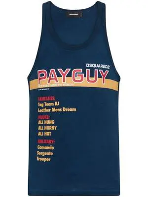 Dsquared2 Slogan-print Tank Top - Blue
