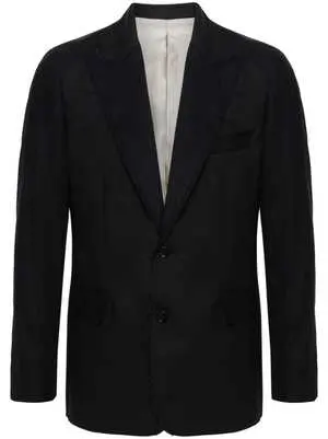 ERALDO Frayed Pinstriped Wool Blazer