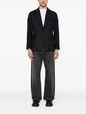 ERALDO Frayed Pinstriped Wool Blazer