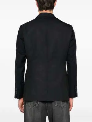 ERALDO Frayed Pinstriped Wool Blazer