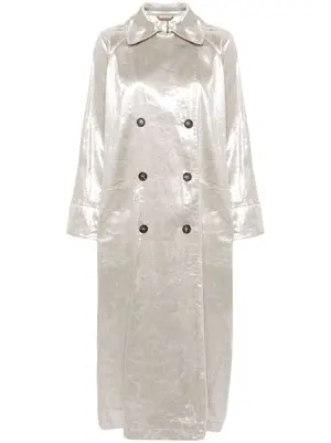 Brunello Cucinelli Metallic-finish Trench Coat