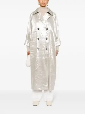 Brunello Cucinelli Metallic-finish Trench Coat