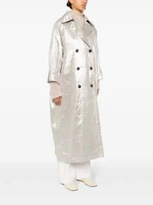 Brunello Cucinelli Metallic-finish Trench Coat