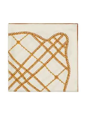 Burberry Chain Check-print Silk Scarf
