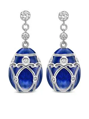 Faberge 18kt White Gold Heritage Palais Diamond Earrings