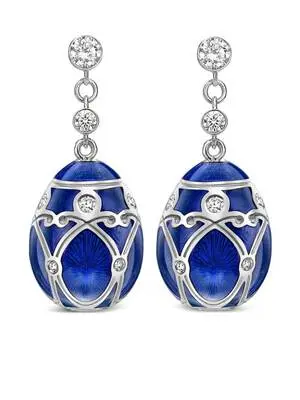 Faberge 18kt White Gold Heritage Palais Diamond Earrings
