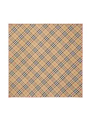 Burberry Check Silk Scarf - Neutrals