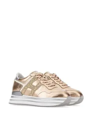 Hogan Metallic Platform Sneakers