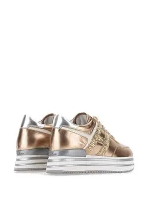 Hogan Metallic Platform Sneakers