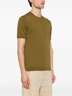 ROBERTO COLLINA Ribbed Short-sleeved Jumper
