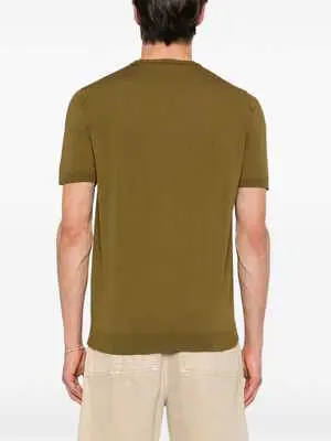 ROBERTO COLLINA Ribbed Short-sleeved Jumper