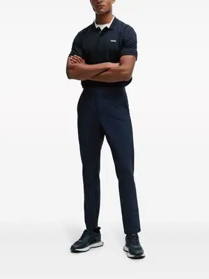 BOSS Logo-print Polo Shirt - Blue