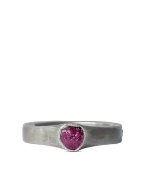 PARTS OF FOUR Sistema Sterling Ruby Ring - Silver