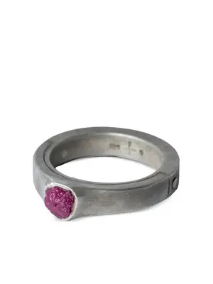 PARTS OF FOUR Sistema Sterling Ruby Ring - Silver
