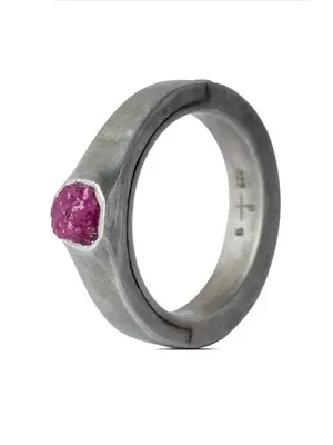 PARTS OF FOUR Sistema Sterling Ruby Ring - Silver