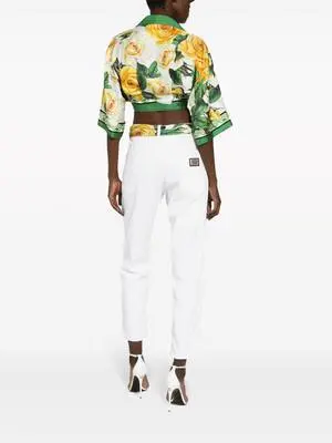 Dolce & Gabbana Distressed Straight Jeans - White