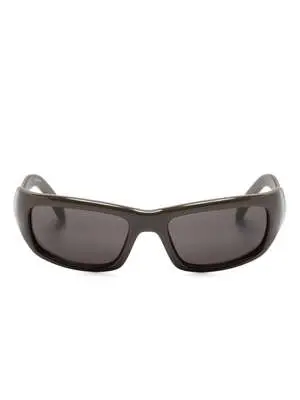 Balenciaga Hamptons Rectangle Sunglasses - Brown