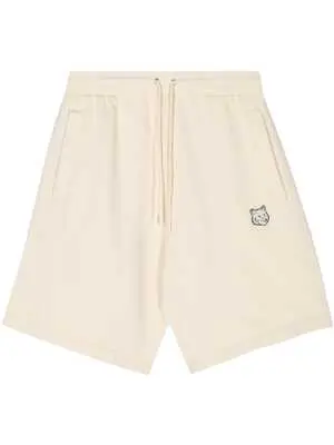 Maison Kitsuné Fox-patch Track Shorts - Neutrals