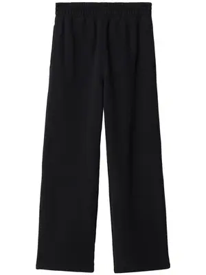 Burberry Ek Embroidery Straight-leg Trousers - Black