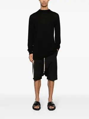 Rick Owens Oversized Virgin Wool Jumper - Black