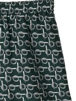 Burberry B-print Silk Shorts - Green