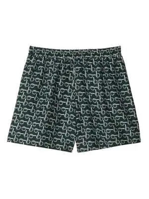 Burberry B-print Silk Shorts - Green
