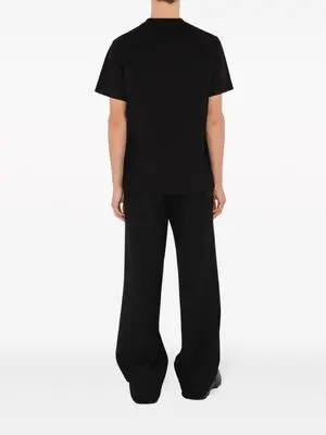 Burberry Embroidered Cotton T-shirt - Black