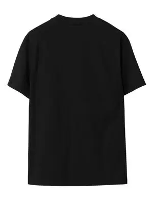 Burberry Embroidered Cotton T-shirt - Black