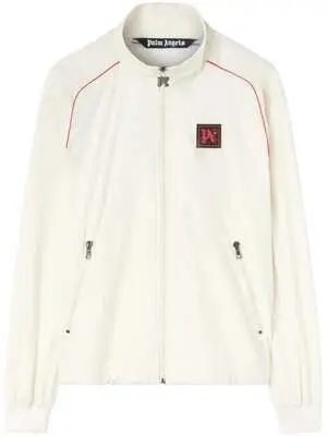 Palm Angels Logo-embroidered Bomber Jacket - White