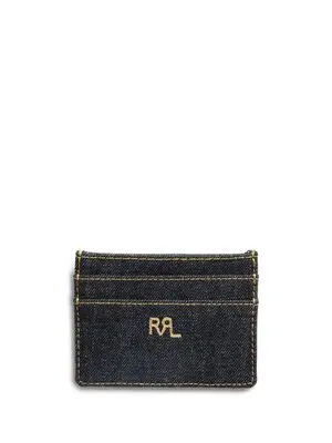 Ralph Lauren Logo-appliqué Denim Cardholder Blue