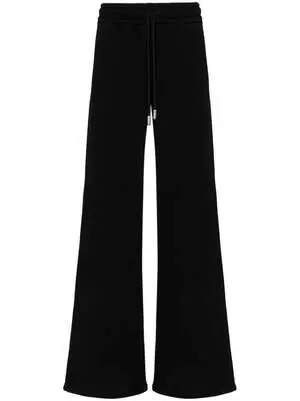 Off-White Diag-stripe Wide-leg Trousers - Black