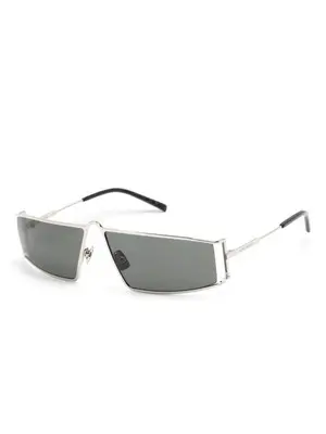 Saint Laurent Rectangle Frame Sunglasses - Silver