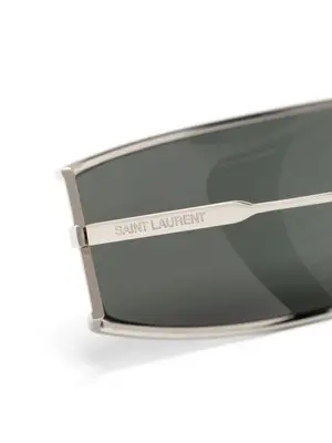 Saint Laurent Rectangle Frame Sunglasses - Silver